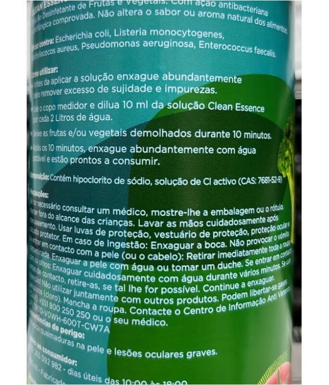 Compre Clean Essence Eco Desinfetante Fruta Vegetais 500ml